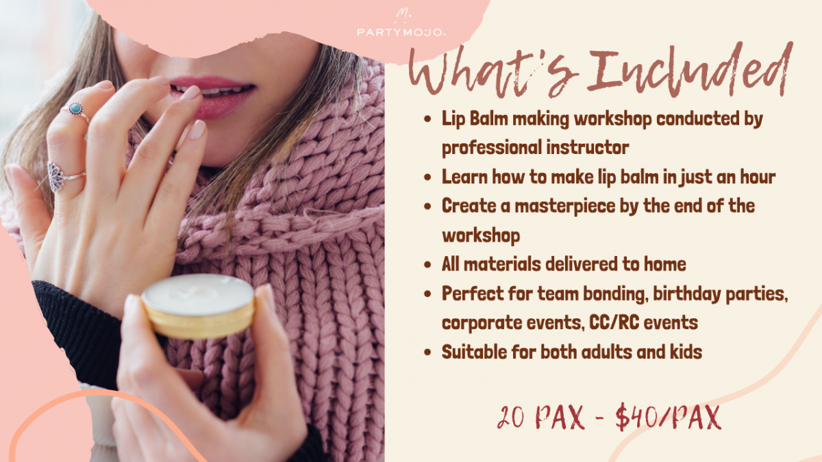 Virtual Lip Balm Making Workshop | Hosted by PartyMojo