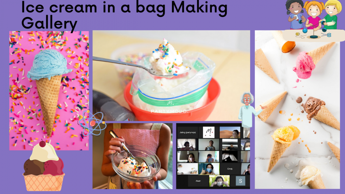 Virtual Ice cream in a Bag Workshop Singapore | Hosted by PartyMojo