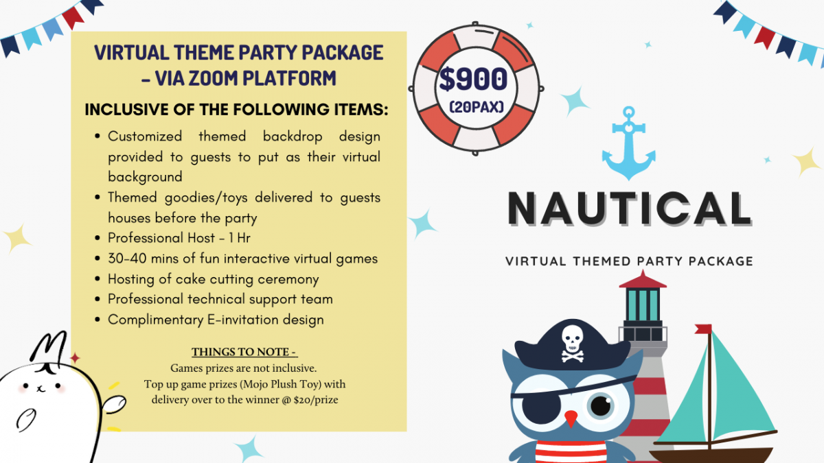 Nautical Theme Birthday Package - No.1 Party Planner in Singapore