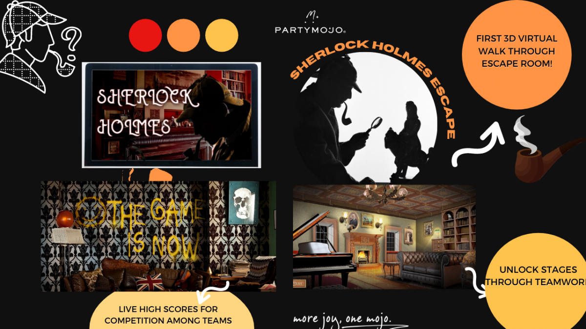 Virtual Escape Room Singapore | Sherlock Holmes Theme by PartyMojo