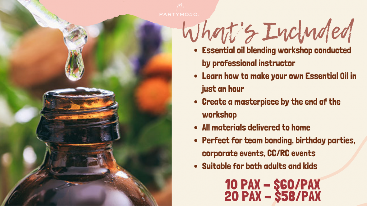 Virtual Essential Oil Blending Workshop | Hosted by PartyMojo