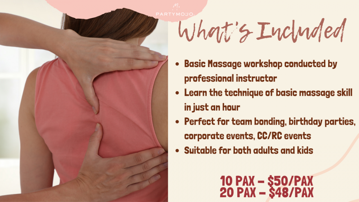 Virtual basic massage workshop | Hosted by PartyMojo