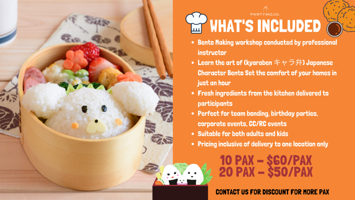 Virtual Bento Making Workshop | Hosted by PartyMojo