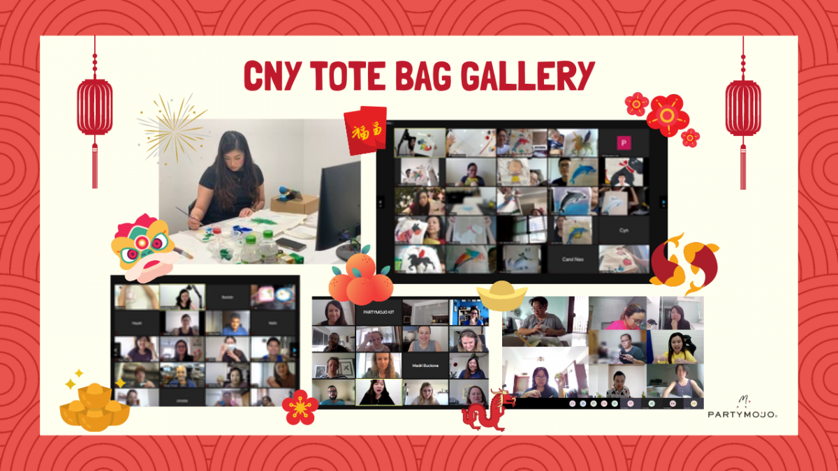 Virtual Tote Bag Painting Workshop | Hosted by PartyMojo