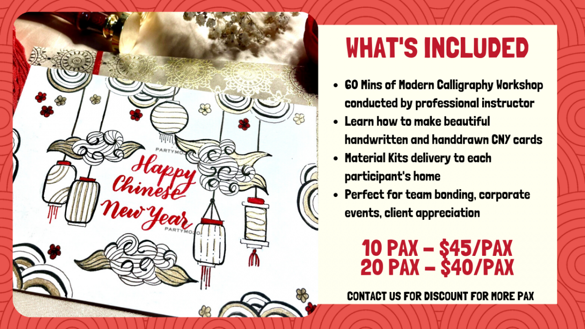 Virtual Modern CNY Calligraphy Workshop | Hosted by PartyMojo