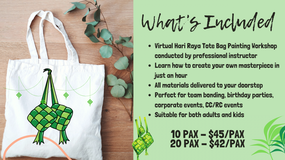 Hari Raya Tote Bag Painting Workshop | Hosted by PartyMojo
