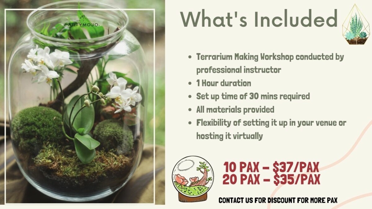 Terrarium Making Workshop | Hosted by PartyMojo
